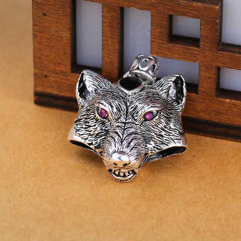 ネックレス 男性用 レトロ 狼 ペンダント 泰銀製 アクセサリー クール 個性的