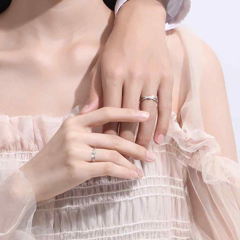 指輪 ペアリング シルバー999 リング キュービックジルコニア インスタ風 カップル アクセサリー お揃い ラッキーアイテム