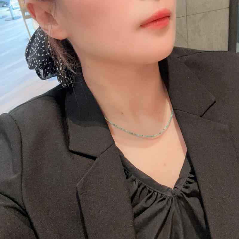 ネックレス レディース 石 合金版 豪華感 チョーカー 鎖骨チェーン エレガント 上品 きれいめ プチプラ デイリー オフィス プレゼント