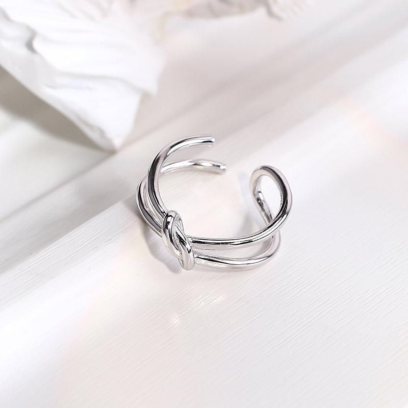 指輪 s925 シルバー シンプル 結び目 デザイン クール 個性的