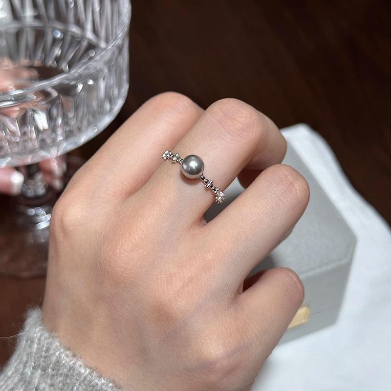 指輪 レディース s925 シルバー ジルコニア パール 十字架 レース エレガント 豪華感 小さめ シンプル フリーサイズ シルバーリング 銀 アレルギー対応