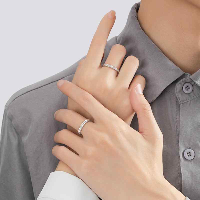 指輪 ペアリング シルバー999 メンズ レディース 幾何学模様 デザイン シンプル 普段使い お揃い 記念日 プレゼント ラッキーアイテム