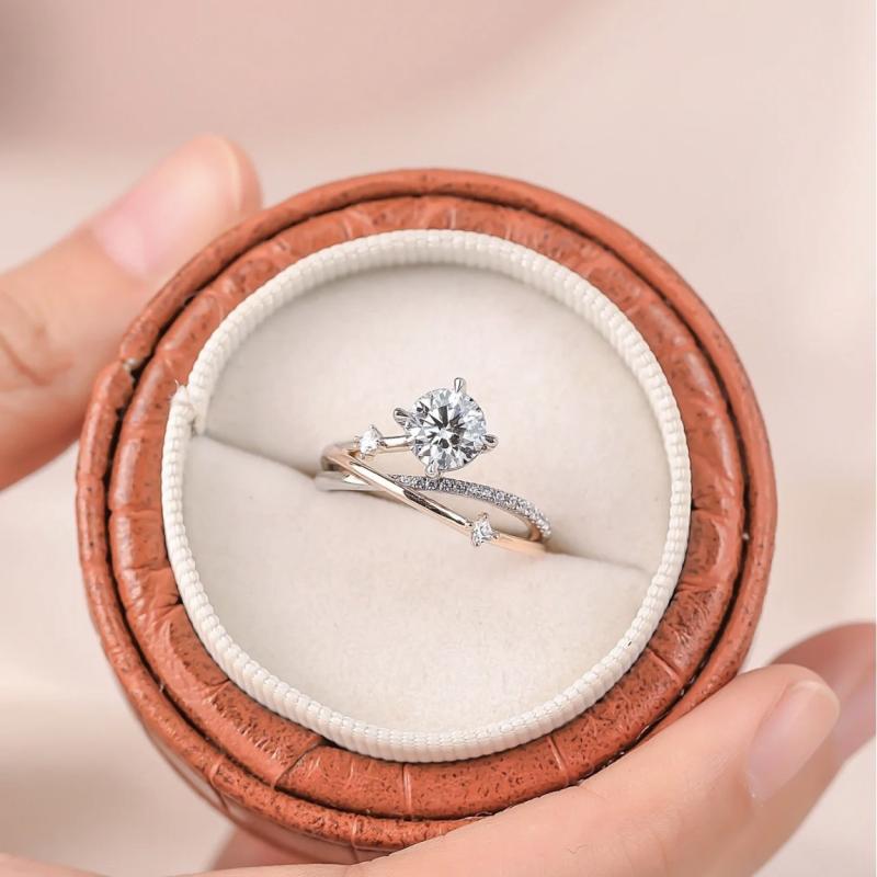 指輪 レディース S925 シルバー スターリング 星空 ジルコニア 婚約 指輪 リング アクセサリー ジュエリー かわいい おしゃれ デザイン 上品 シンプル