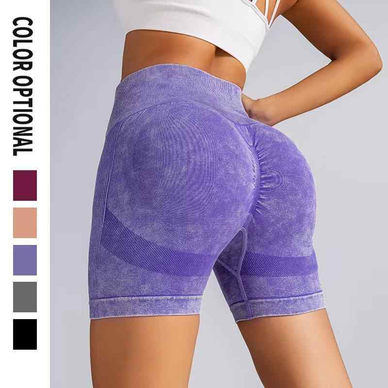 ヨガパンツ レディース スポーツパンツ ショートパンツ ヒップアップ 接触冷感 高弾力 ウォッシュ加工 トレーニング ランニング ウェア