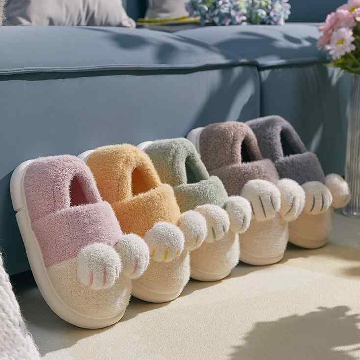 靴下 秋冬 情侣 ぬいぐるみ スリッパ 男性用 室内履き ルームシューズ レディース 妊婦 暖かい かわいい 猫 親子