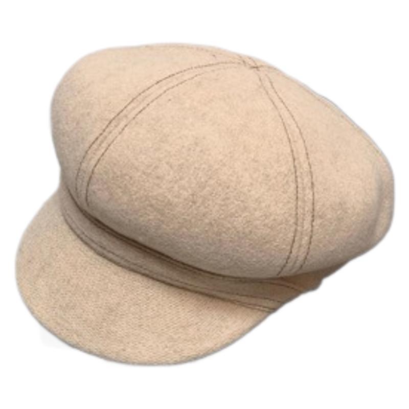 ベレー帽 レディース 秋冬 厚手 八角帽 保温 小顔効果 ウール 帽子 高品質 上品 おしゃれ 防寒