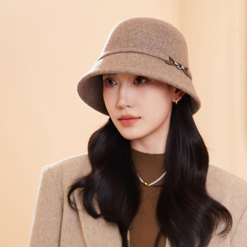 帽子 レディース 秋冬 バケットハット ウール あったか 暖かい フレンチ ハット 礼装帽子 小顔効果 防寒 おしゃれ かわいい ファッション