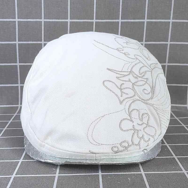 帽子 レディース 民族風 ベレー帽 リーフ 刺繍 キャップ 日よけ帽子 ハンチング帽