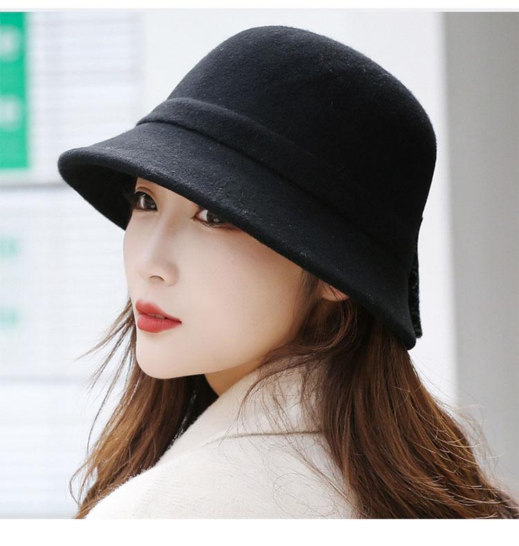 2帽子 レディース 秋冬 バケットハット ファッション ウール フェルト ハット 上品 エレガント 礼装帽子 ドームハット 暖かい あったか 防寒 おしゃれ 旅行