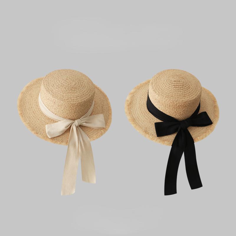 麦わら帽子 レディース 春夏 UVカット 遮光 紫外線対策 旅行 おしゃれ かわいい 蝶結び ハット ビーチ リゾート