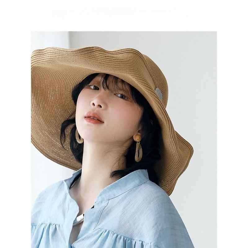 麦わら帽子 レディース 大判 日焼け止め ハット 春夏 おしゃれ つば広帽子 遮光 日よけ帽 紫外線対策 海 旅行 リゾート・製品カテゴリ: 草帽・流行要素: 不規則・帽頂スタイル: 圆顶・帽檐スタイル: 大檐・カラー: 浅咖色, 静默黒,...