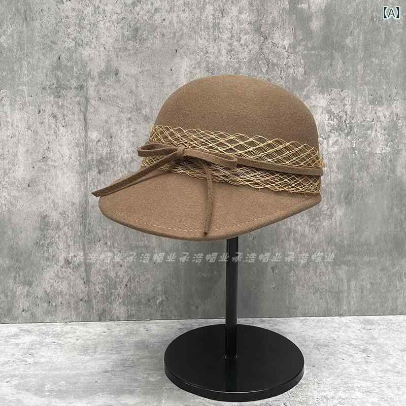 帽子 レディース 秋冬 羊毛 ウール マウンテンハット トーク帽 網 ネット チュール リボン ブローチ付き かわいい おしゃれ エレガント フォーマル 普段使い・カテゴリ: 帽子・適合シーズン: 秋、冬・帽子の種類: 丸型・つばの形状: ...