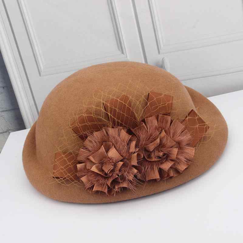 2帽子 レディース 秋冬 羊毛 ベレー帽 ウール エレガント レトロ ミンク ファー コサージュ 上品 かわいい・製品カテゴリ: ベレー帽・適合シーズン: 冬、春、秋・帽子のトップスタイル: ドーム型・帽子のつばのスタイル: つばなし・カラ...