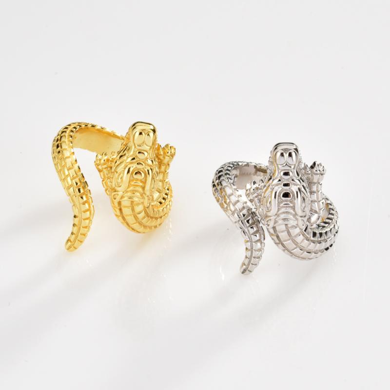 指輪 レディース 小众 デザイン ヘビ 蛇形 コイルリング フリーサイズ オープンリング 幾何学模様 個性的 食指 リング アクセサリー