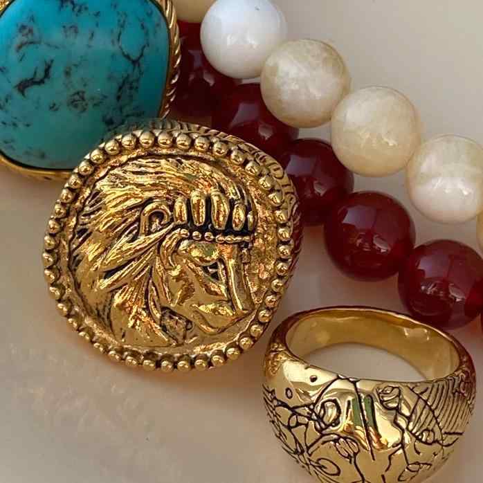 指輪 ヴィンテージ風 黒メタル アニマルモチーフ 獅子 ジルコニア 大ぶり 個性的 レトロ ヨーロピアン ジュエリー アクセサリー