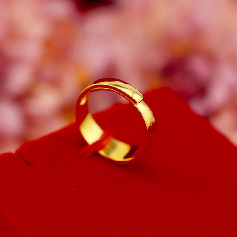 指輪 男女兼用 カップル向け ドラゴン &amp; フェニックス モチーフ 韓国 ファッション 結婚式 ブライダル ラッキーアイテム 調節可能・種類: 指輪、リング・素材: 真鍮・スタイル: 男女兼用・カラー: タイ金ペアモデル - ドラゴ...