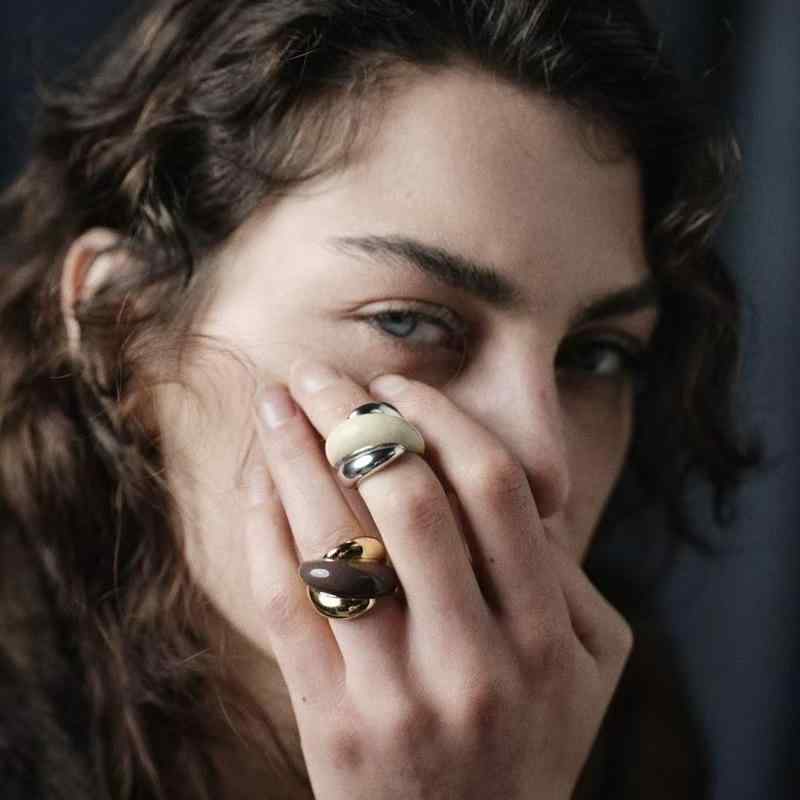 指輪 レディース 開口 電気メッキ加工 ジルコニア レトロ 高級感 個性的 ファッション リング