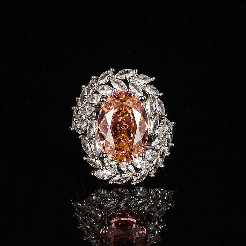 指輪 レディース ファッション ピンク系 高炭素 ジルコニア オープンリング 電気メッキ加工 普段使い かわいい おしゃれ