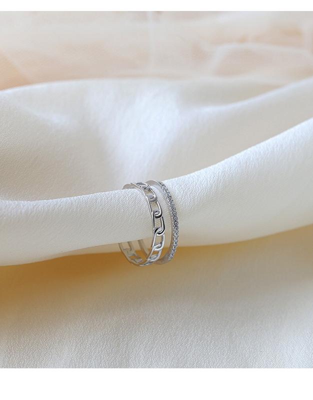 指輪 レディース シルバー925 ダブルレイヤー 透かし彫り ファッションリング 小ぶり 調整可能 おしゃれ インスタ 人気・種類: 指輪、指環・素材: 銀・スタイル: 韓国風・造型: 幾何型・処理方法: 電気メッキ・ギフト अवसर: 祭...