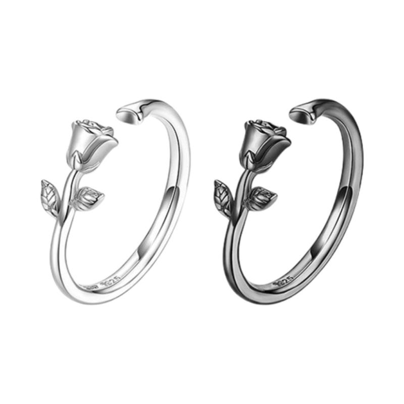 指輪 レディース シルバー925 高級感 極細 プレーン ローズモチーフ ファッションリング オープンリング おしゃれ 高見え・種類: 指輪、リング・素材: 銀、925銀・造型: 花卉・処理工芸: 電気メッキ・スタイル: 女性用・カラー: ...