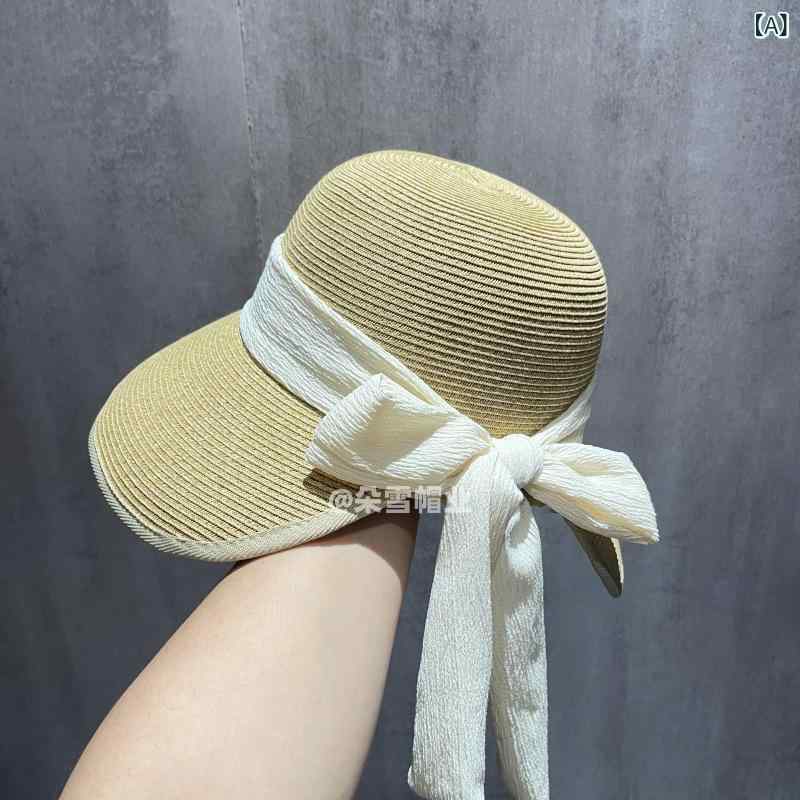 2麦わら帽子 レディース 折りたたみ 日焼け防止 つば広帽子 夏 遮光 ビーチ帽子 スリット入り ハット フレンチスタイル ヘップバーン風