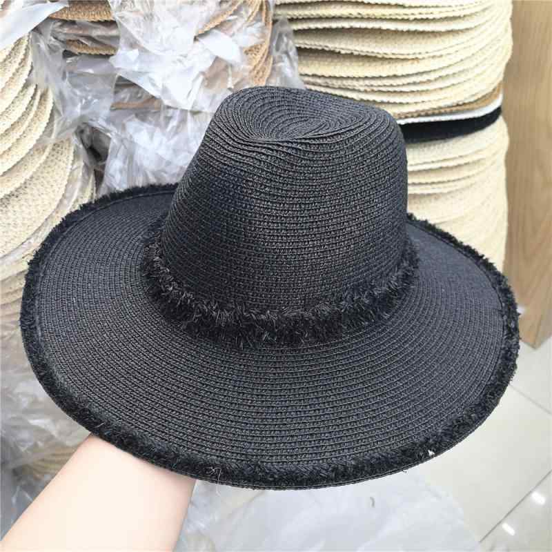 麦わら帽子 レディース 春夏 アウトドア 遮陽 日焼け止め ラフィア草 パナマ帽 フラット ブリム ハット かわいい おしゃれ 旅行 普段使い