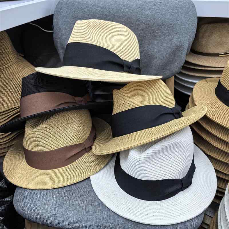 2麦わら帽子 男女兼用 UVカット 紫外線対策 日焼け防止 遮光 通気性 軽量 持ち運び 携帯便利 春夏 ビーチ 旅行 アウトドア