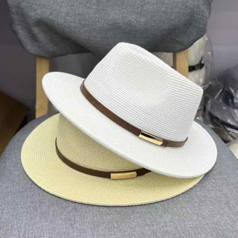 2麦わら帽子 レディース パナマ帽 礼装帽子 遮光 日焼け止め帽子 ジャズ帽子 英国風 ヨーロッパ風 外出 散歩