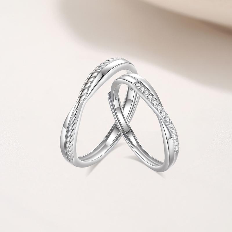 指輪 レディース S925 シルバー リング クロス デザイン ジルコニア 調整可能 高級感 ラッキーアイテム 結婚式 パーティー