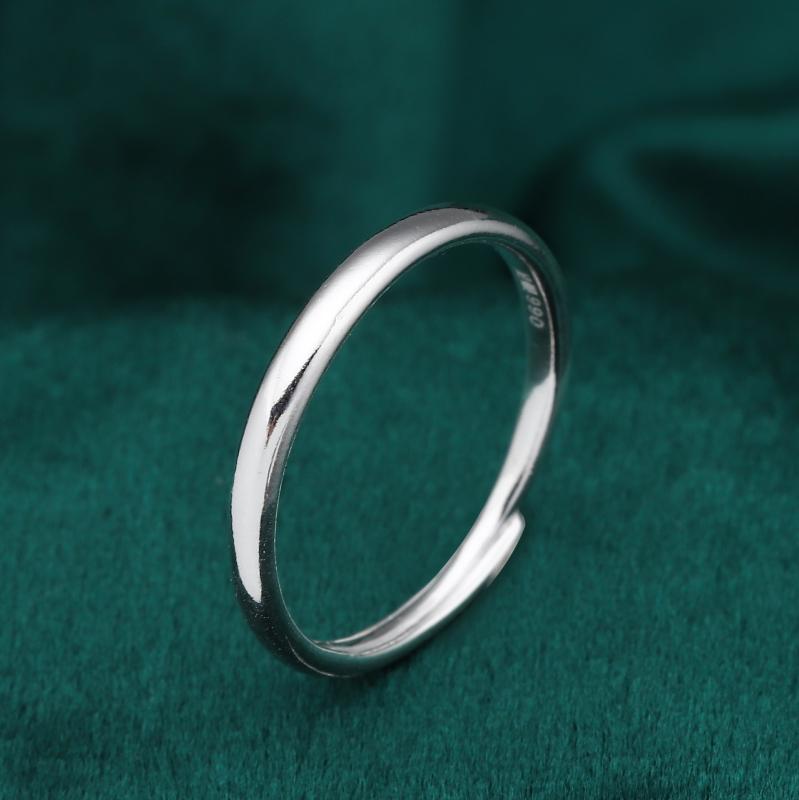 指輪 レディース シルバー990 光沢 プレーン リング 女性用 インスタ 人気 シンプル 個性的 ラウンド サークル プレーン 上品 関節リング