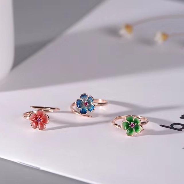 指輪 レディース S925 シルバー リング 復古風 鍍金 ファッション 小花柄 フリーサイズ 花柄 エレガント 高見え アクセサリー