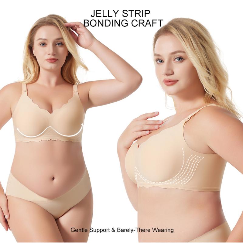 ブラジャー レディース ファッション アンダーウェア 大码 無痕 授乳 上下 波浪 外贸・素材: 錦綸、氨纶・肩紐タイプ: 固定双肩紐・モールドカップタイプ: 薄型モールドカップ・ワイヤー: 無し・デザイン: フリル・シームレス: はい・ホ...