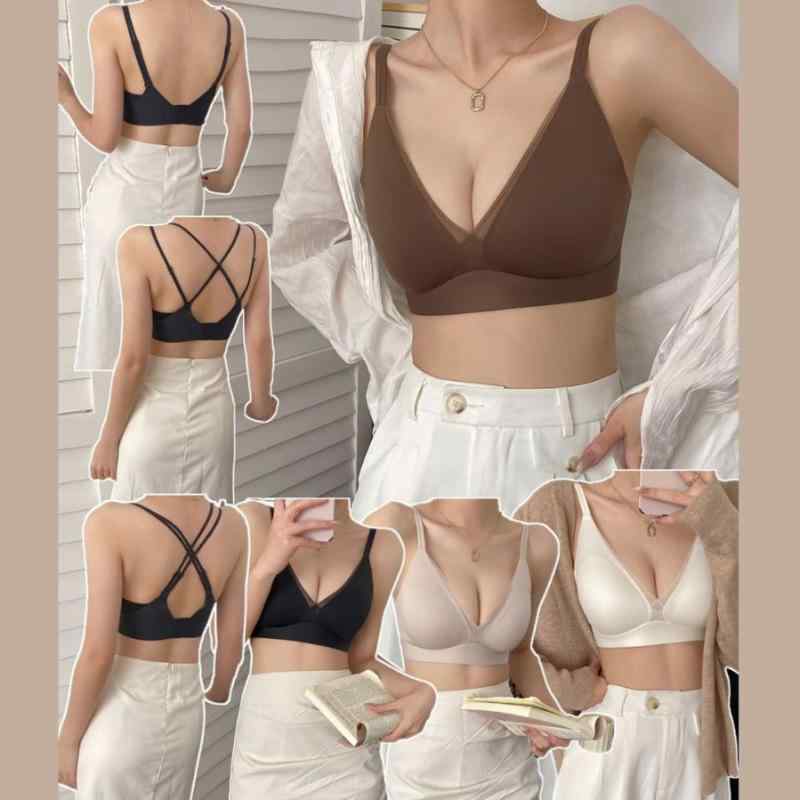 ブラジャー レディース 小胸 谷間メイク ずれにくい 極薄 接触冷感 寄せ上げ 細ストラップ ランジェリー 下着