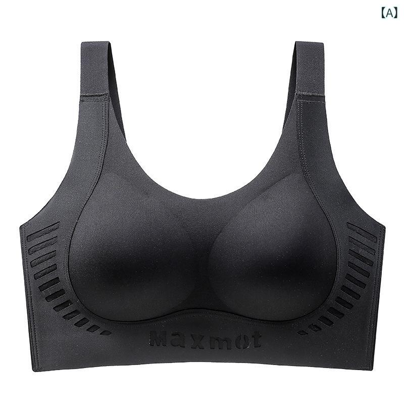 ブラジャー レディース 小胸 寄せ上げ 薄型 スポーツ 一体型 美背 背心式 提拉 揺れない ノンワイヤー ソフトサポート
