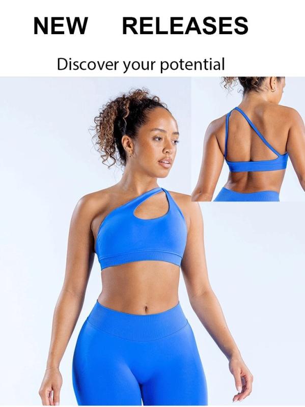 2ブラジャー レディース ヨガ スポーツ ウェア 高品質 インナー 無縫製 斜め ストラップ 伸縮性 吸湿 速乾 普段使い ルームウェア[ "・カラー: ブラック, ホワイト, 豆乳灰, 安克拉红, 芭比粉, 宝石藍, 藏青色, ...
