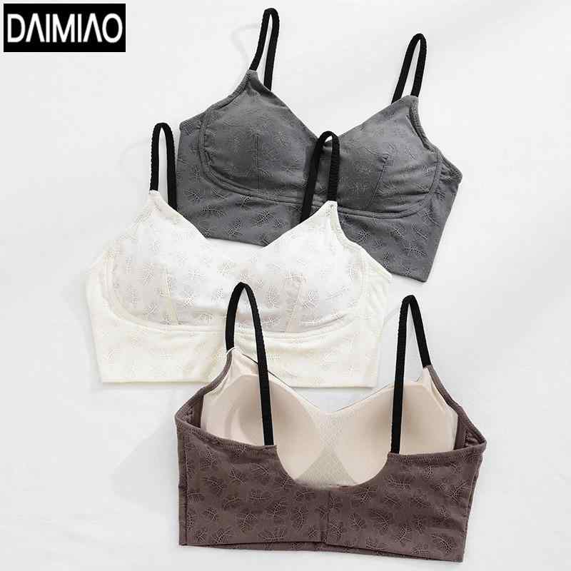 ブラジャー レディース レース ノンワイヤー カップ付き キャミソール Uネック 薄型 パッド付き インナー レイヤード