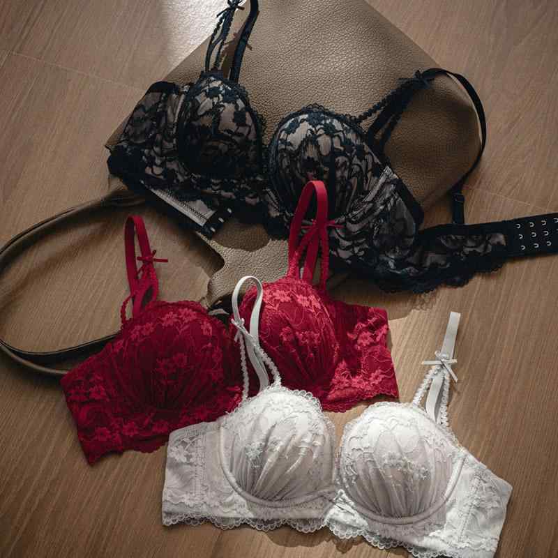 ブラジャー レディース かわいい レース 快適 通気性 ノンワイヤー 小胸 盛れる 美背 インナー 下着