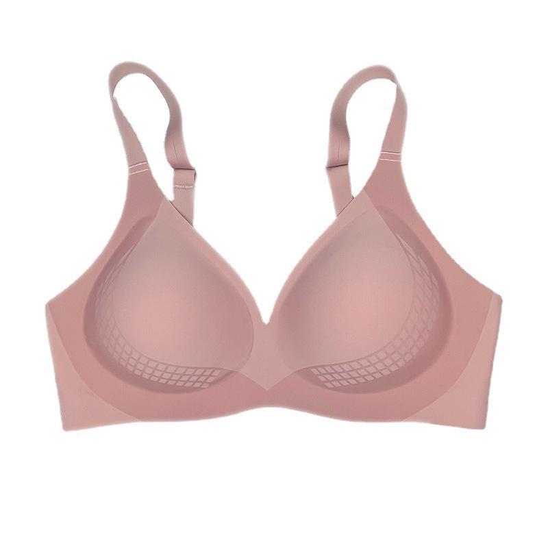 ブラジャー レディース 薄手 接触冷感 脇高 谷間 快適 通気性 ノンワイヤー ソフトサポート 補正下着