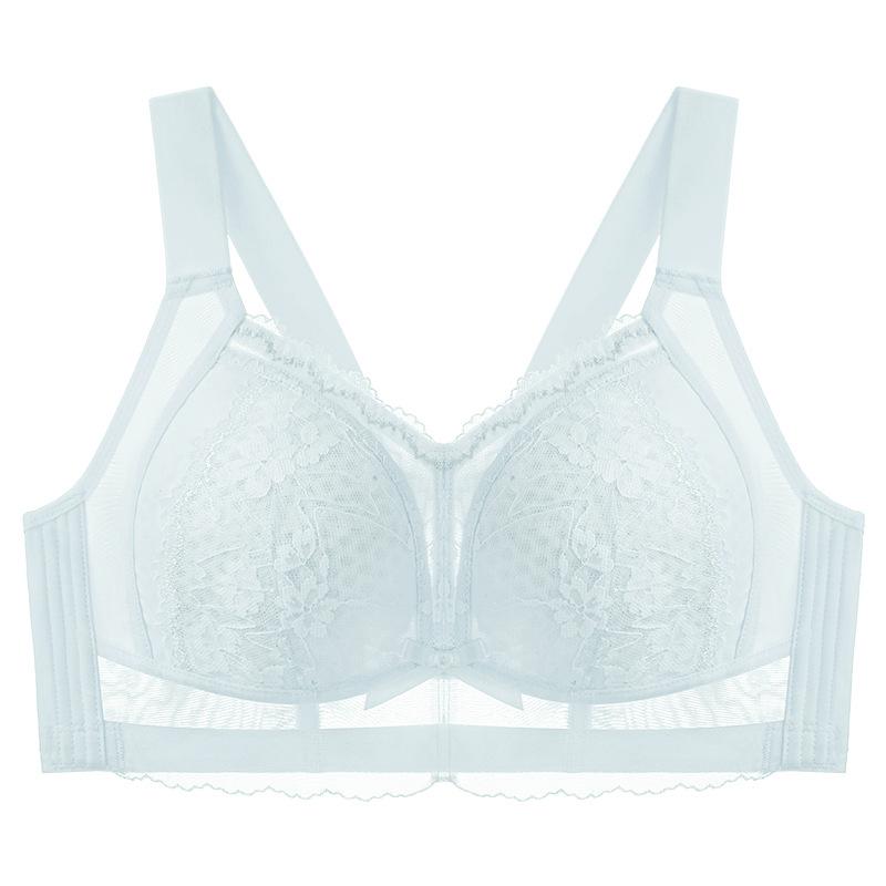 ブラジャー レディース 大きいサイズ 超薄型 補正 下着 わき肉 調整 レース ノンワイヤー 通気性