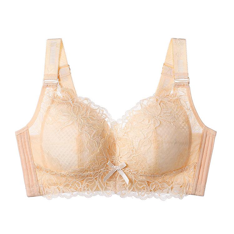 ブラジャー レディース 大きいサイズ 薄手 全罩杯 垂れ防止 脇高 補正 下着・素材: 錦綸、粘纤、レース・機能: 通気性、調整型、大胸显小・カップ: フルカップ・モールドカップ: 薄型・肩紐: 取り外し可能・ホック: 後ろ4段・カラー: ...