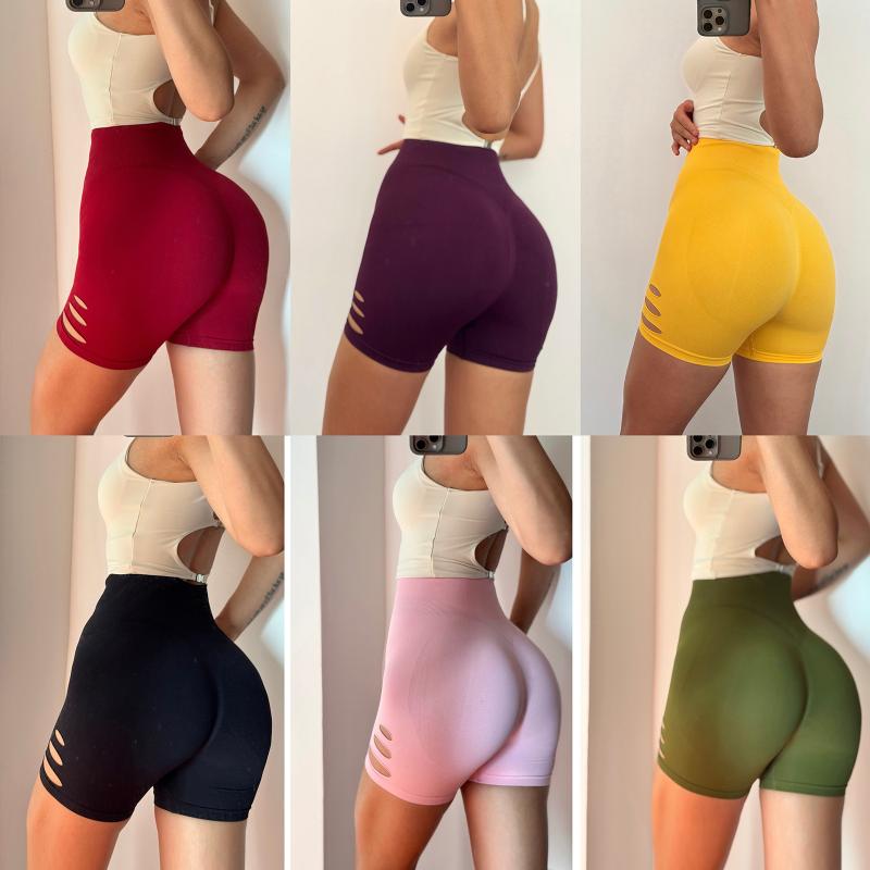 ヨガパンツ レディース スポーツ ショート タイツ トレーニング ランニング ウェア ヒップアップ 接触冷感 ストレッチ 伸縮性 吸湿速乾・機能: 高腰, 提臀, 速乾, 透気・素材: 90%ナイロン, 10%スパンデックス・カラー: 浅粉...