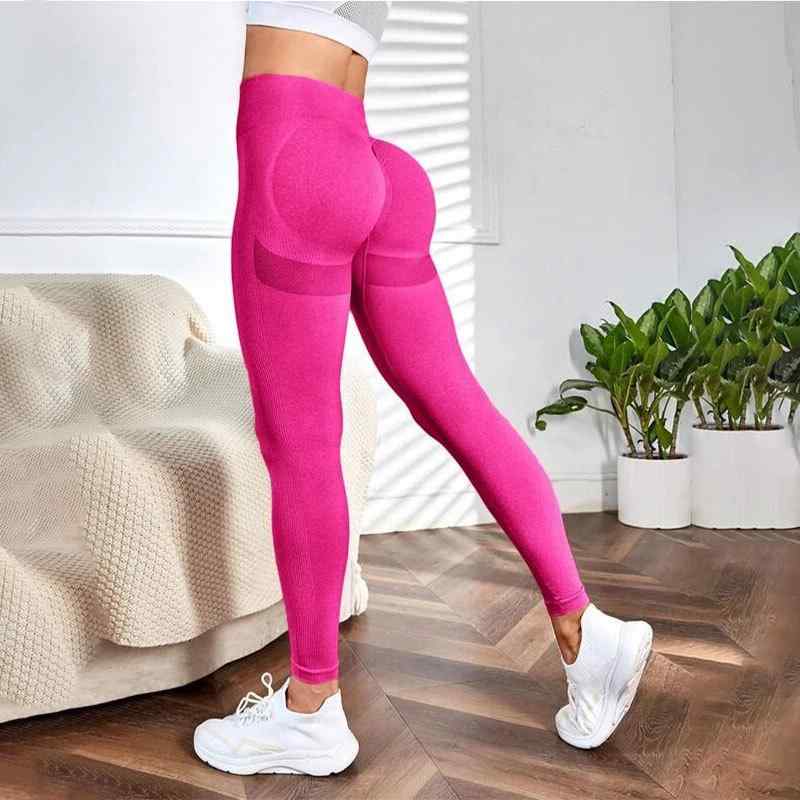 ヨガパンツ レディース 高腰 美尻 スポーツ アウトドア 速乾 ニット 伸縮性 無縫製 レギンス スパッツ トレーニング フィットネス