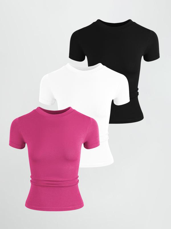 Tシャツ レディース スポーツ ランニング トレーニング ダンス ヨガ フィットネス ウェア 高弾性 半袖 トップス 修身 アウトドア シームレス