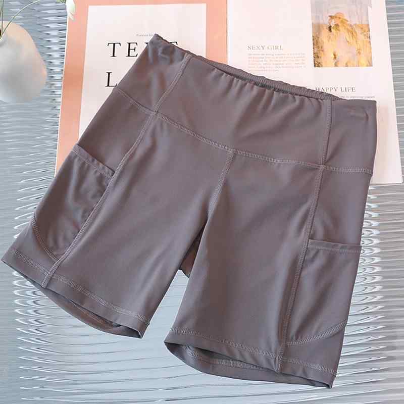 ヨガパンツ レディース 高腰 スポーティー 短パン 吸汗速乾 ランニング 運動 フィットネス 薄手 再生繊維