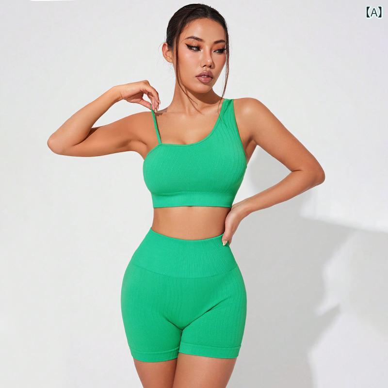 2ヨガウェア セットアップ レディース シームレス スポーツ ウェア ヨガ タンクトップ ハイウエスト ヨガパンツ 上下セット トレーニング 伸縮性 吸湿