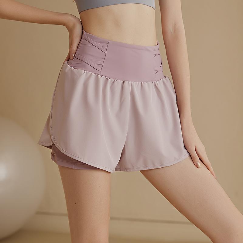 ヨガパンツ レディース 高腰 短パン 速乾 ランニング トレーニング スポーツ ウェア 接触冷感 高級感 伸縮性 通気性 ヨガ ジム・面料: 聚酯纤维・材质成分: 聚酯纤维・颜色: 黒色, 粉色, 白色・裤长: 短裤・下装款式: 修身・尺码...