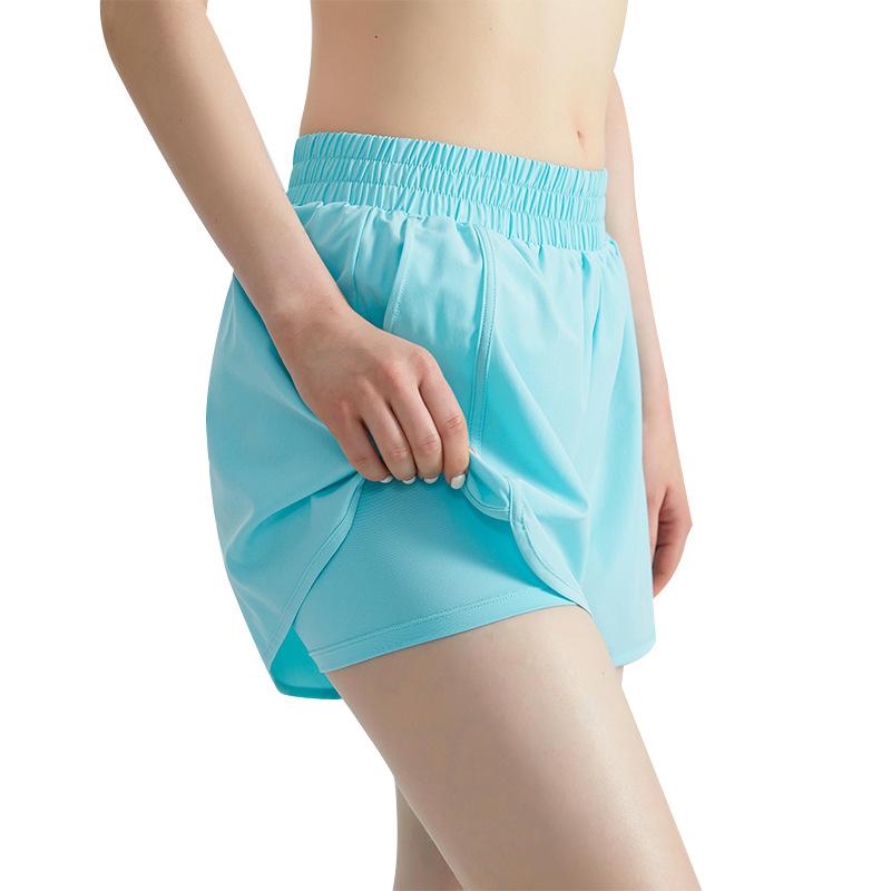 ショートパンツ レディース ポケット付き 吸湿速乾 薄手 接触冷感 ゆったり スポーツ ランニング ウェア スカパン