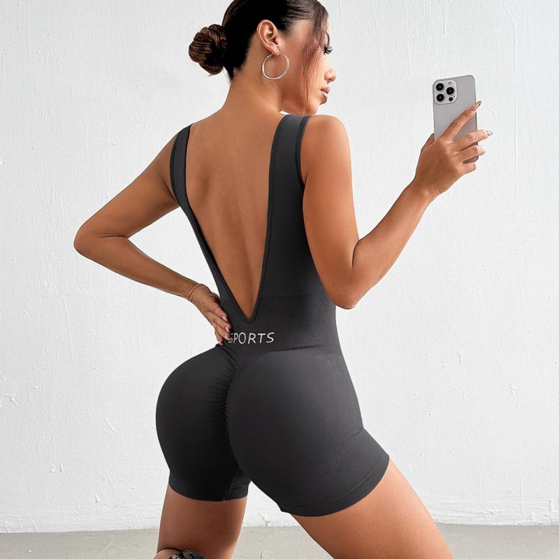 ヨガウェア レディース 高弾性 美背 裸感 タイト 連体服 ヒップアップ 一体型 スポーツウェア フィットネス トレーニング