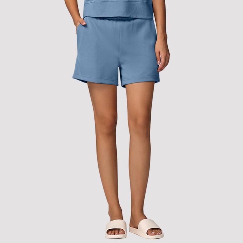 ショートパンツ レディース ルル同型 スポーツ 短パン 速乾性 接触冷感 伸縮性 普段使い 部屋着 ヨガ ランニング アウトドア 春夏・素材: 人棉、ポリエステル、スパンデックス・カラー: 米白色, ブラック, ブルー・パンツ丈: 五分丈・...