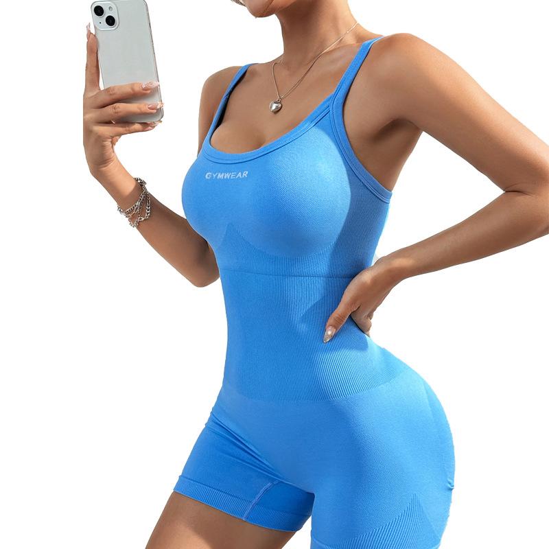 ヨガウェア レディース スポーツ 美ライン 速乾 シームレス 一体型 ピーチヒップ リブ 連体型 運動着 背中見せ タイト